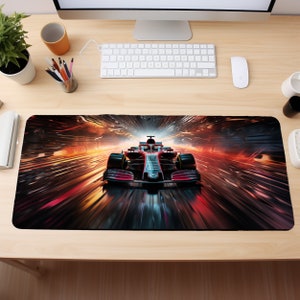 Cyberpunk Style Race Car Desk Mat, Racing Desk Pad, Sports Car Mouse ...