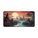 Japanese Sunset Desk Mat, Japan Gaming Setup, Large Game Table Decor ...