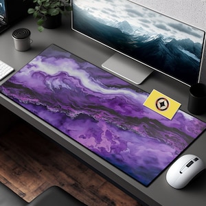 Violet Desk Mat, Aesthetic Desk Pad, Cute Mouse Pad, Purple Mousepad ...