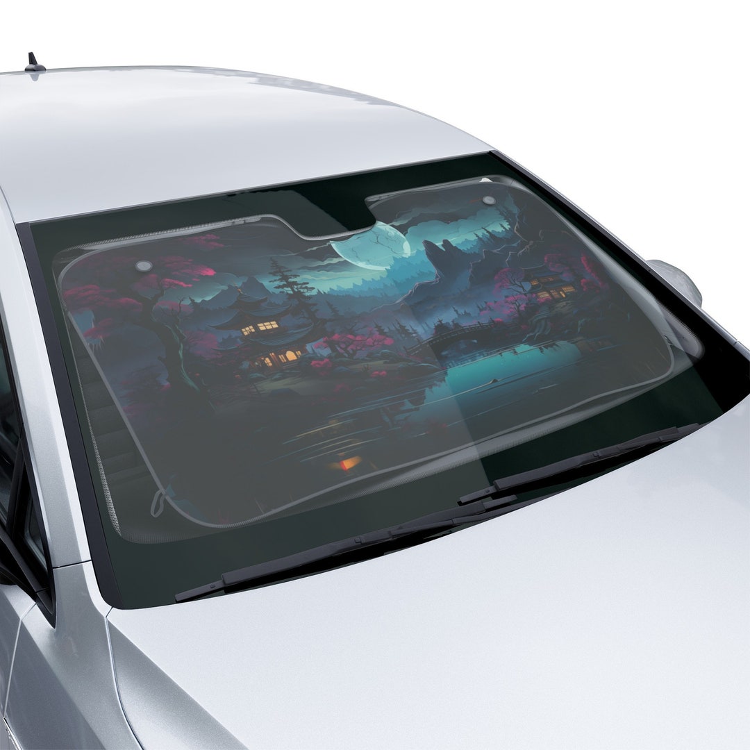 Mystic Japanese Valley Car Accessory, Japan Car Sun Shade, Windshield ...
