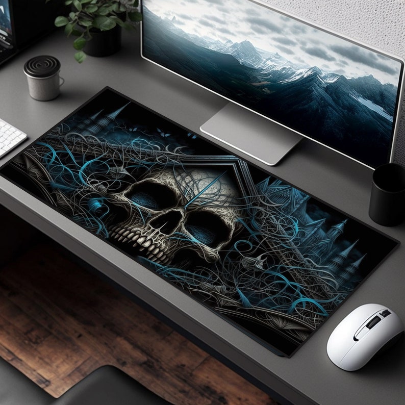 Gothic Skull Horror Playmat Large Gaming Desk Dark Fantasy - Etsy