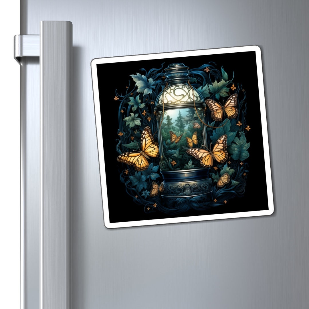 Cute Kitchen Magnet, Witchy Botanical Lantern and Butterflies ...