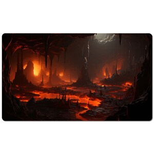 Illuminated Helldepths - 24"x14" Standard Sized Playmat Playmat Adult ...