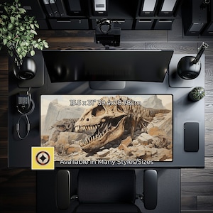 Dino Discovery Fossil Desk Mat, T-rex Mousepad, Tyrannosaurus Deskmat ...