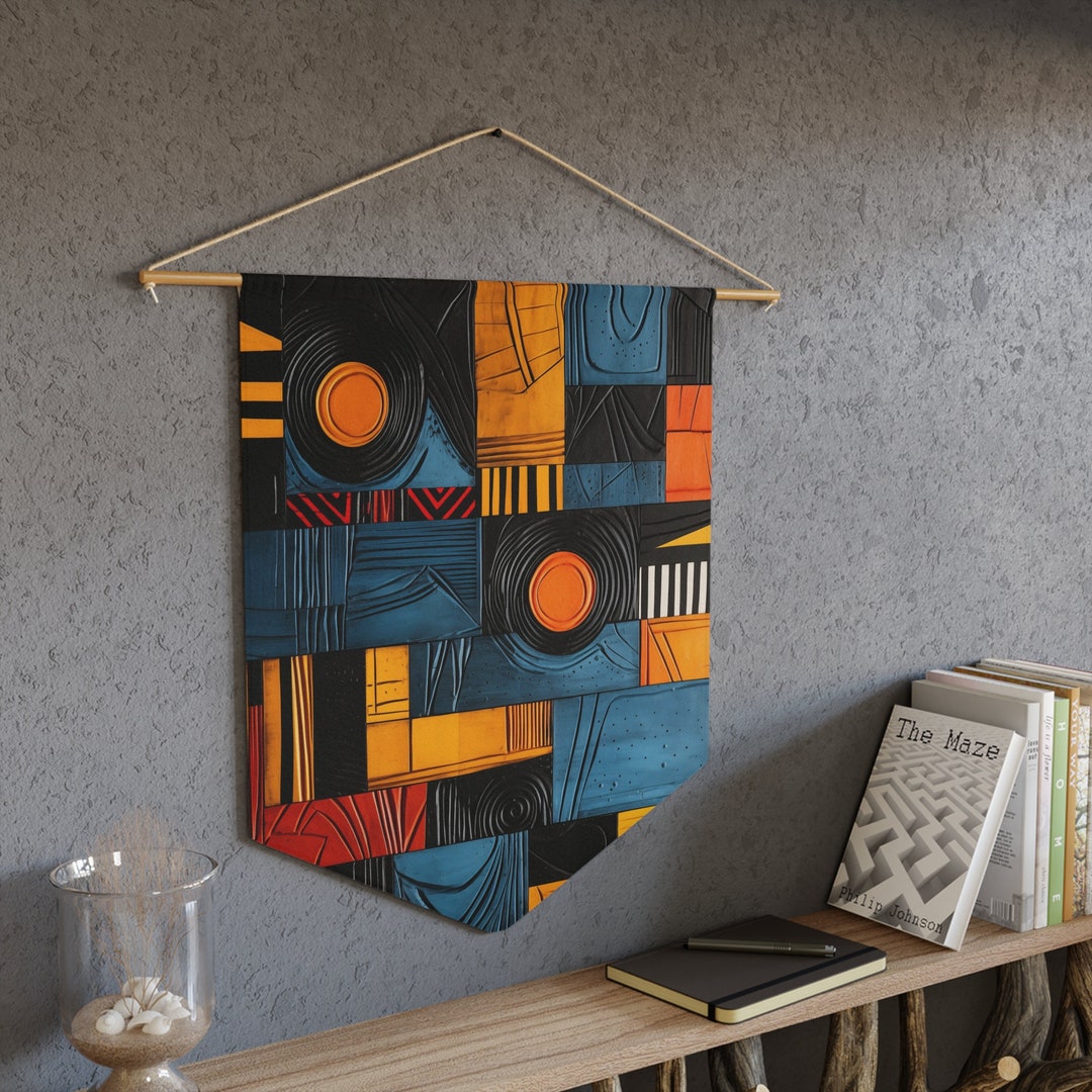 Abstract African Pennant, African Art Style Wall Art, Africa Themed ...