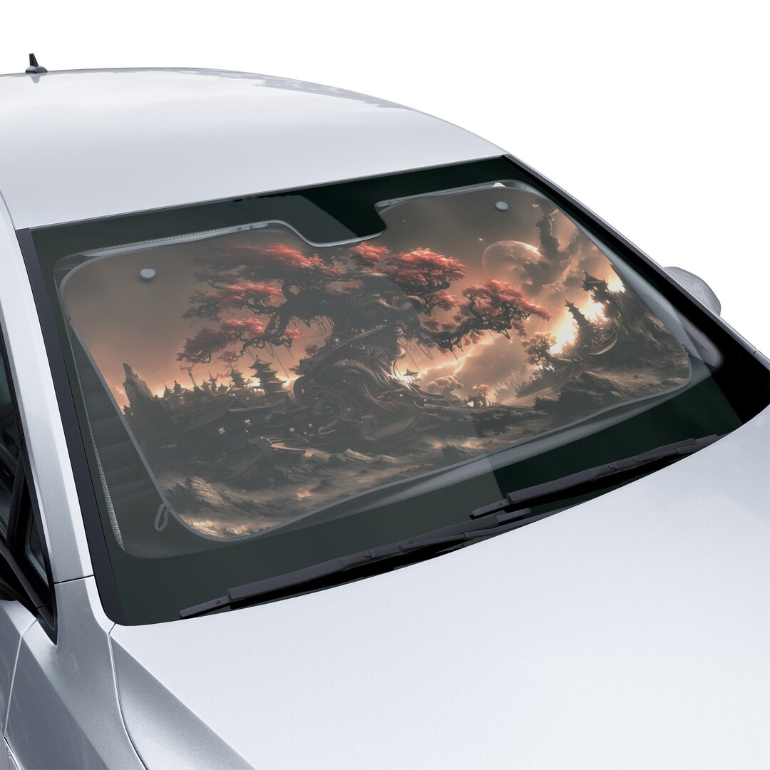 Twisted Giant Sakura Fantasy Japanese Car Sun Shade, Japan Car ...