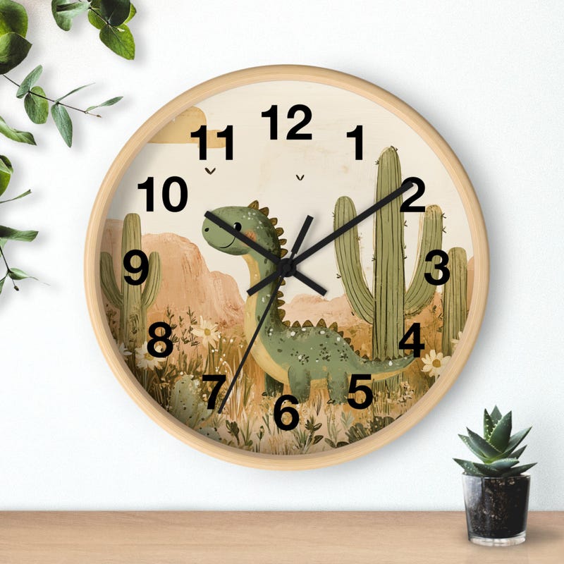 Dinosaur Wall Clock - Etsy