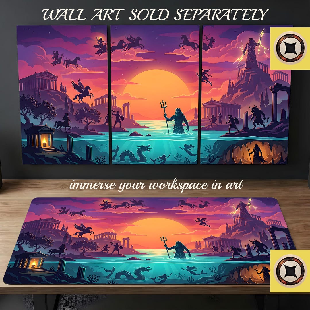 Greek Mythology Gaming Playmat Desk Mat - Etsy
