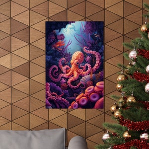 Cute Deep Sea Octopus Poster Art Print - Etsy