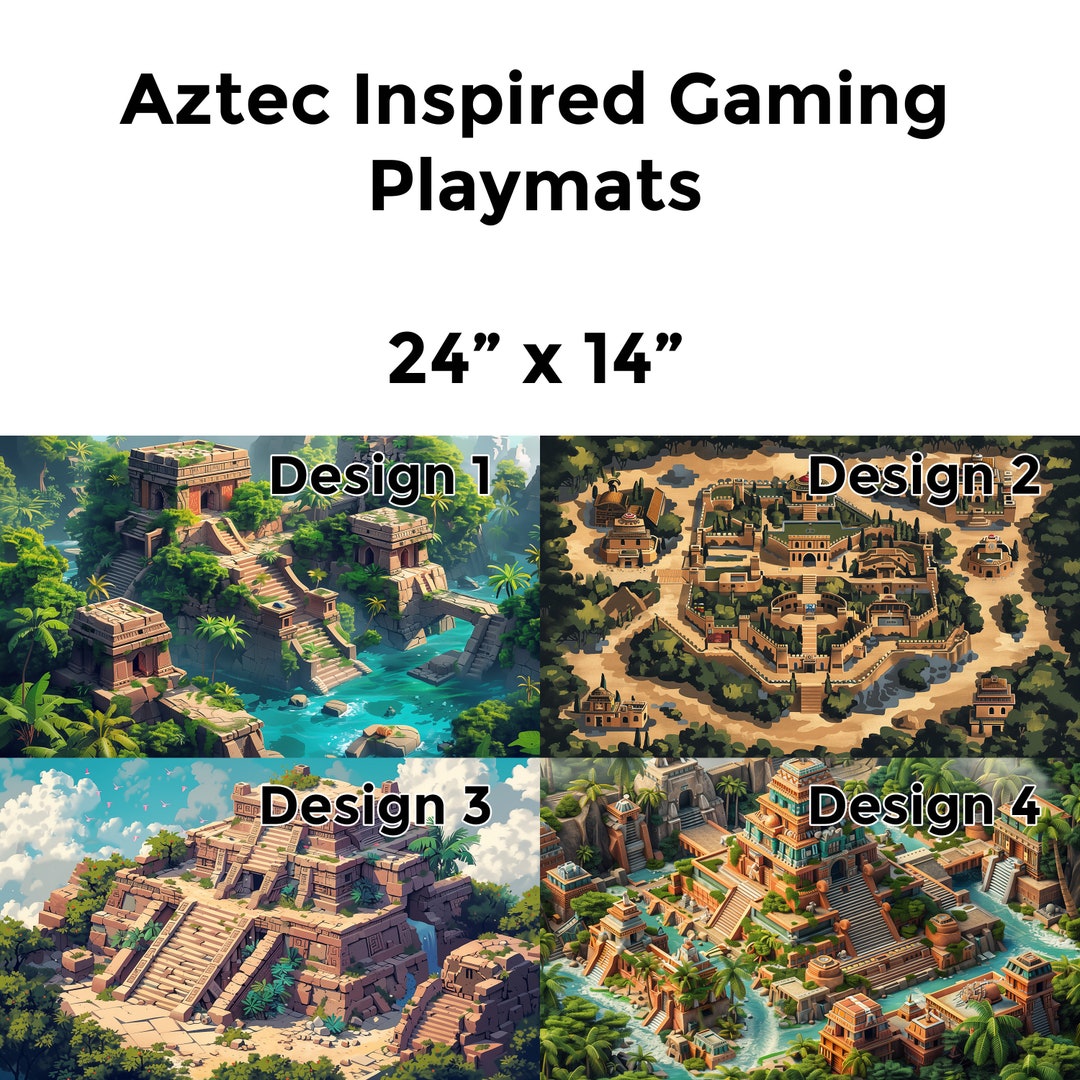 Aztec Inspired TCG Playmats for Table Top Gamers, Play Mat, DND Mat ...