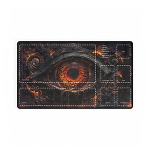 Flamebound Sentinel - 24"x14" Custom Playmat for Table Top Gaming, TCG ...