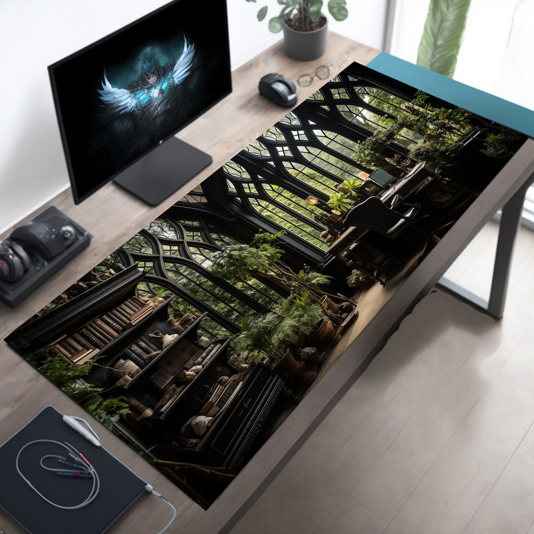 Edwardian Office Aesthetic Desk Mat, Goth Office Computer Mat ...