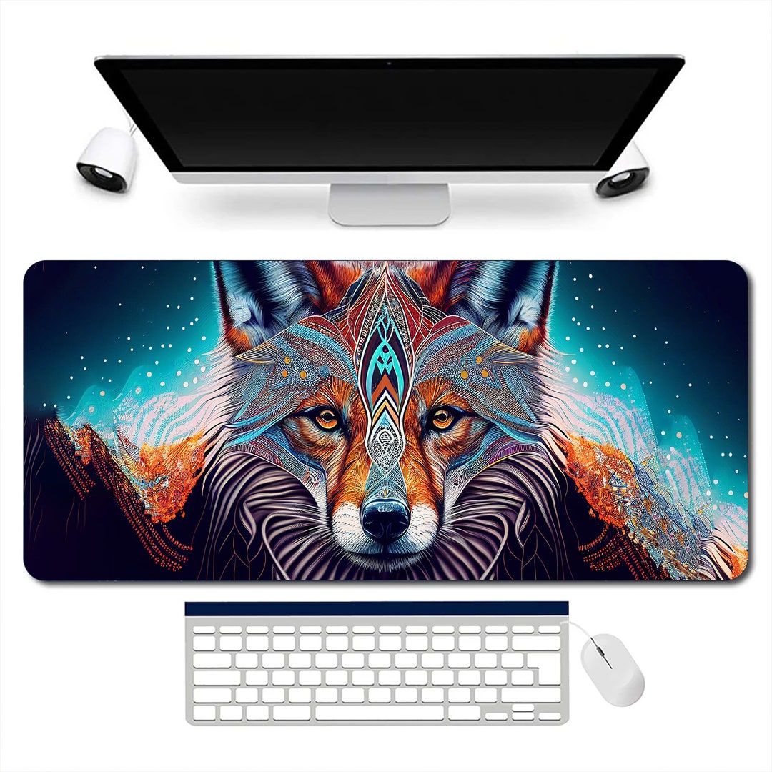 Dazzling Fox Desk Mat Cute, XL Mouse Pad, Large Desk Mat Pad, Gaming ...