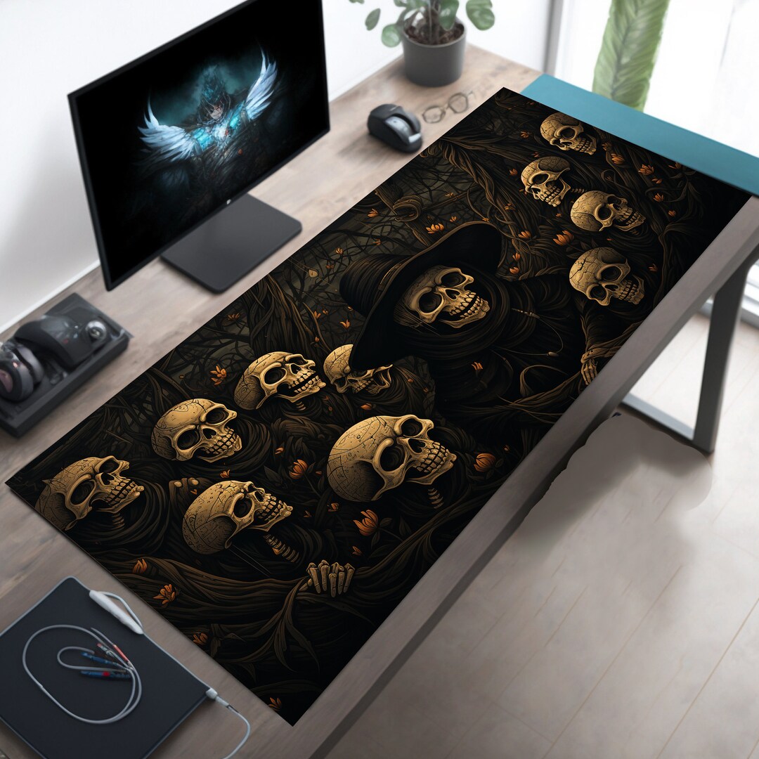 Lost Order of Monks Fantasy Skull Desk Mat Horror Mousepad - Etsy