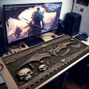 Goth Mousepad Goth Mouse Pad Goth Desk Mat Goth Desk Pad Goth Gift ...