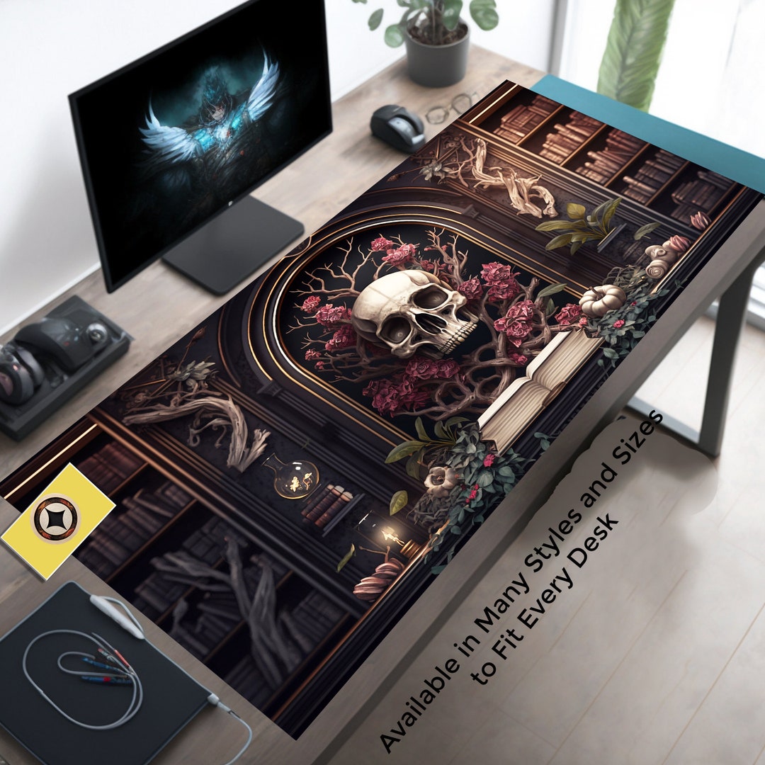 Extra Large Mousepad, Dark Academia Library Writing Desk, Gothic Mouse ...
