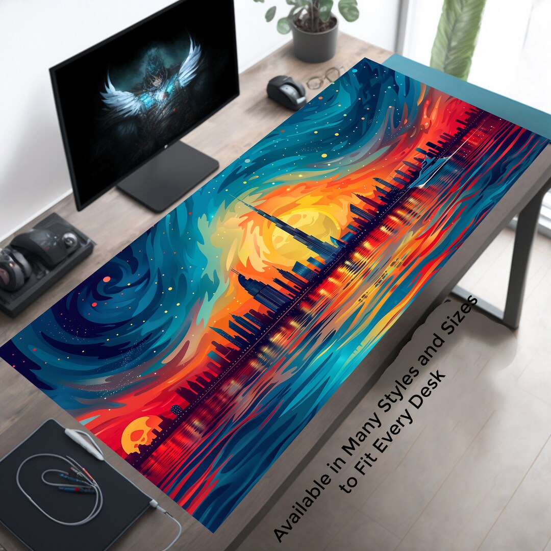 Dubai City Skyline Desk Mat Mousepad XXL, Dubai Desk Decor, Oversized ...