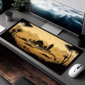 Arabian Desk Mat, Arabia Desk Pad, Arabian Sojourn XL Mousepad, XXL ...