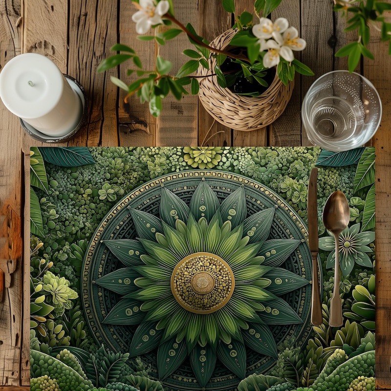 Unique Green Place Mats - Etsy