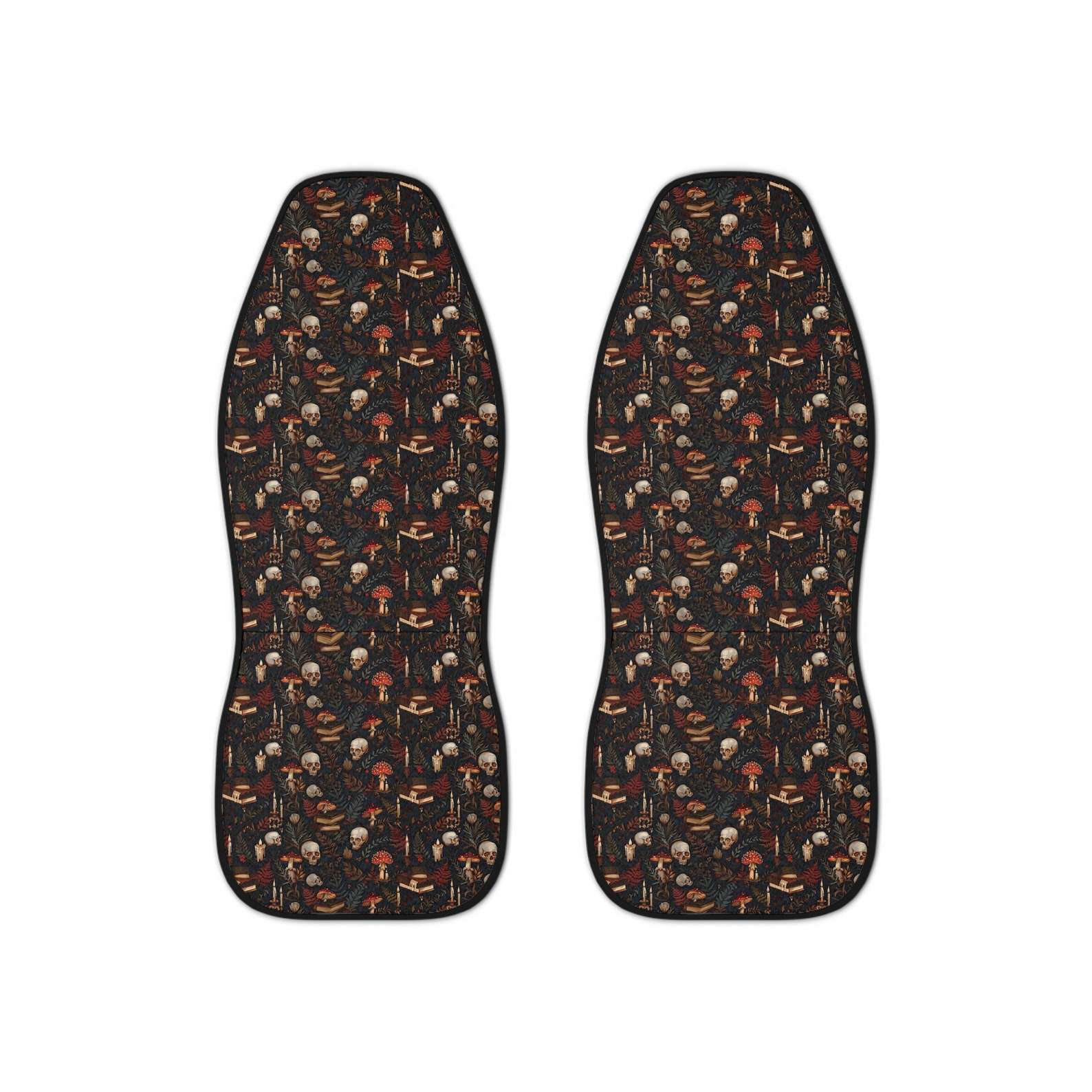Dark Academia Car Decor - Goth Car Seat Covers - Skulls - Mushrooms ...