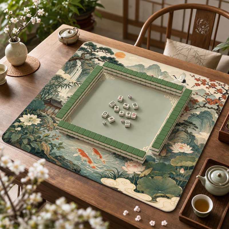 Mahjong Mats With Cranes - Etsy