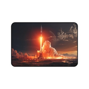 Spectacular Rocket Launch Desk Mat, Rocket Mouse Pad, Rocketry Mousepad ...