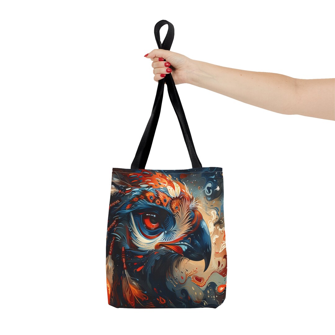 Native American Spirit Animal Cosmic Hawk Shoulder Bag, Tote Bag, Hawk ...