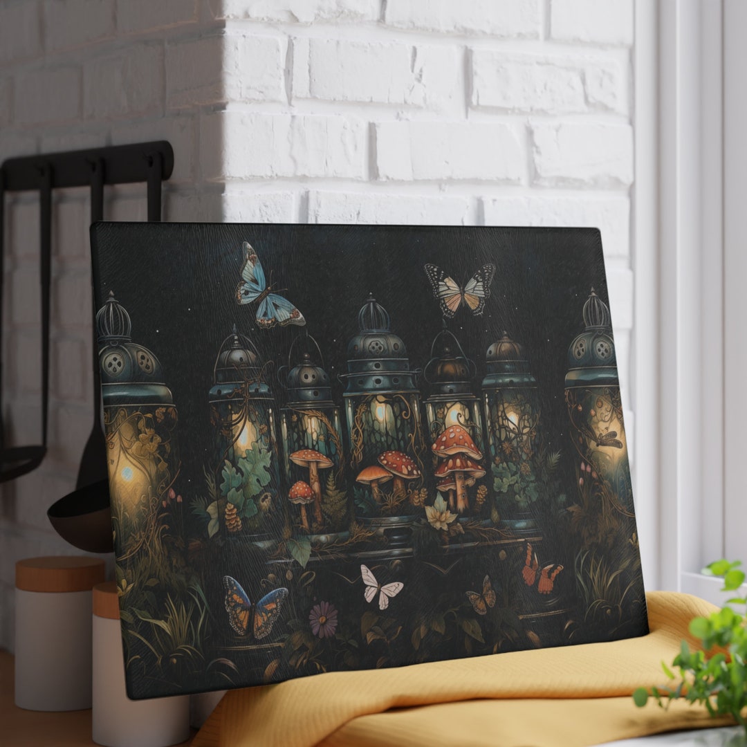 Dark Cottagecore Cutting Board, Goblincore Chopping Board, Midnight ...