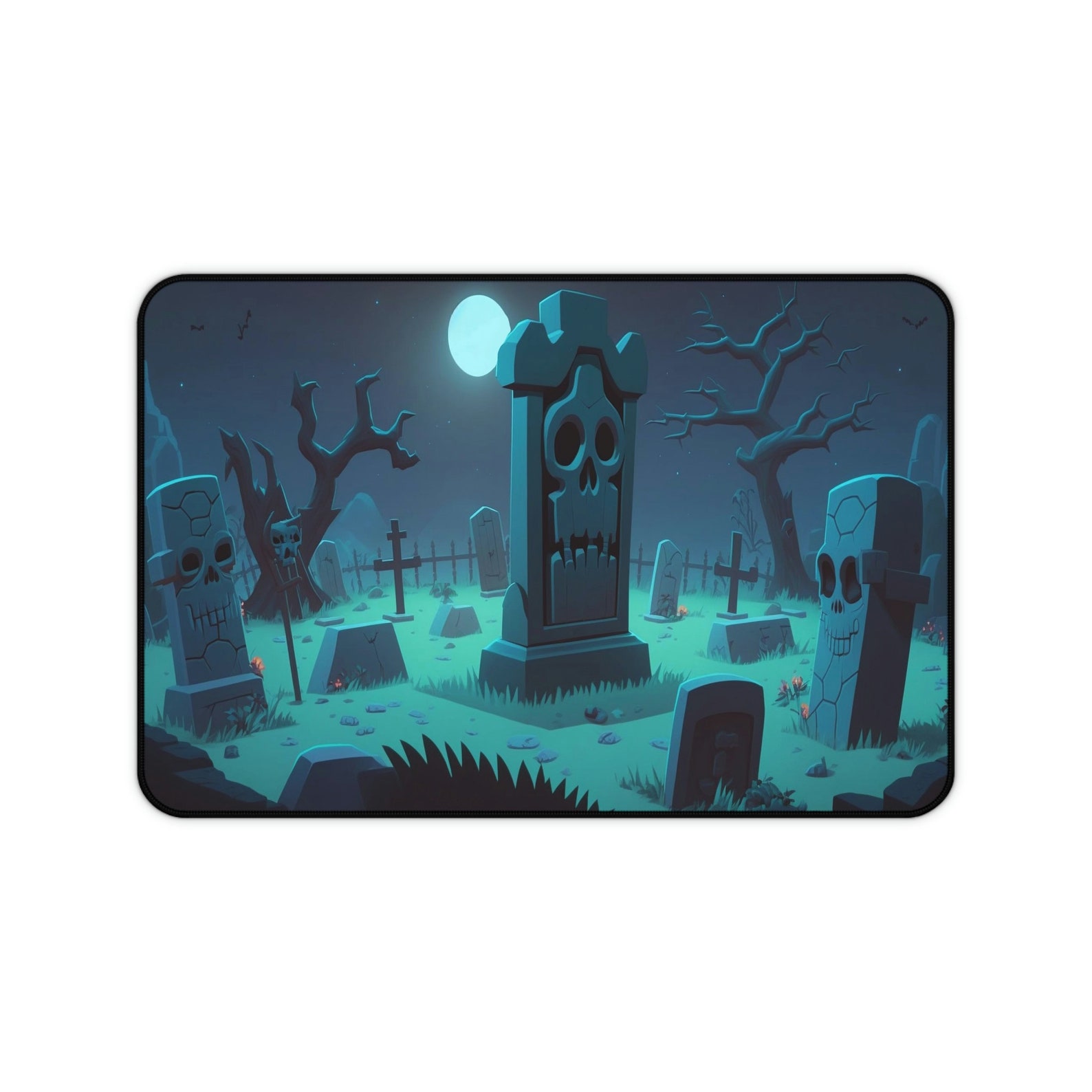 Kawaii Goth Desk Mat Cute Graveyard Desk Scary Desk Pad - Etsy