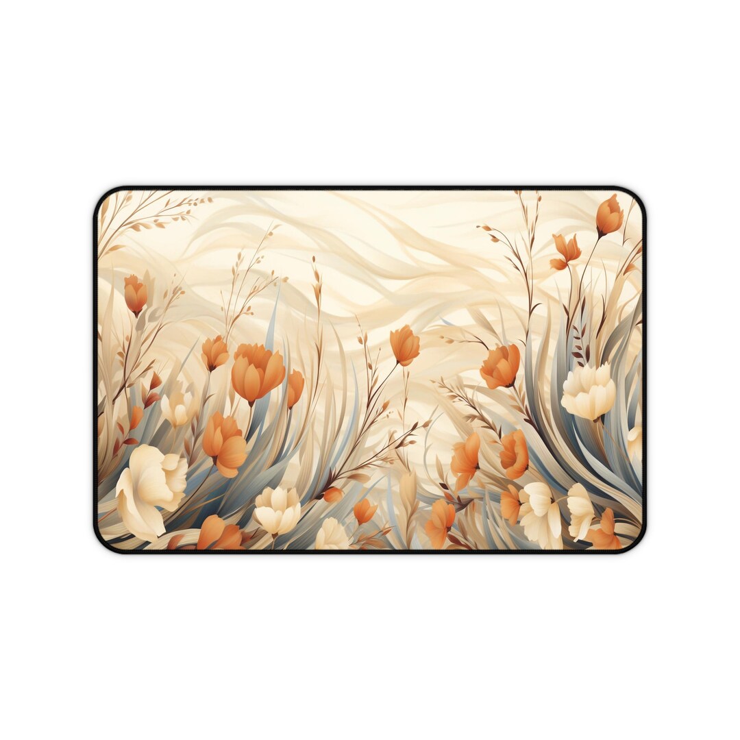 Floral Aesthetic Makeup Mat, Cute Cosmetic Mat, Vanity Table Cover ...