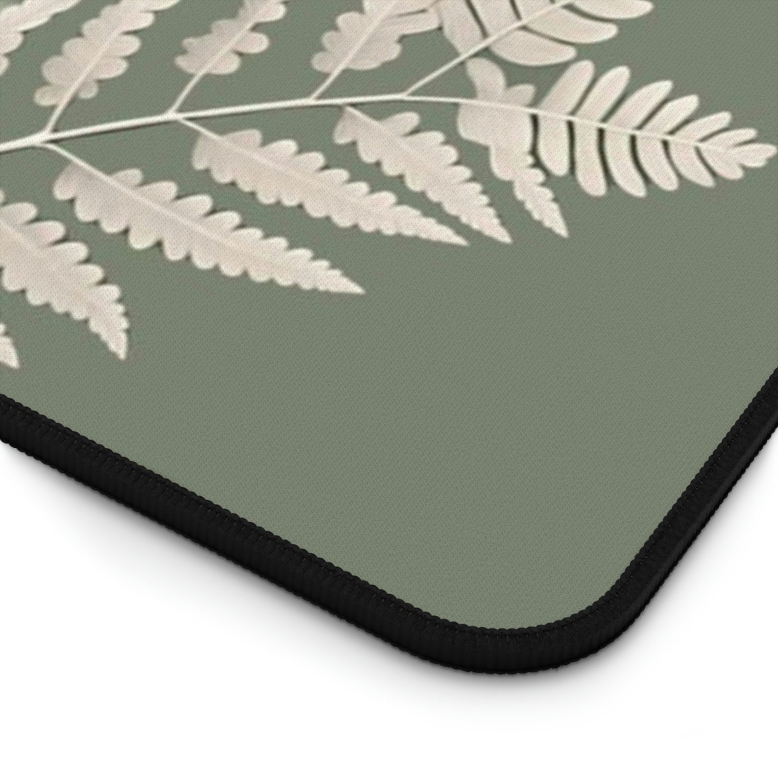 Sage Green Desk Mat, Fern Leaves Mousepad, Girly Desk, Trendy Workspace ...