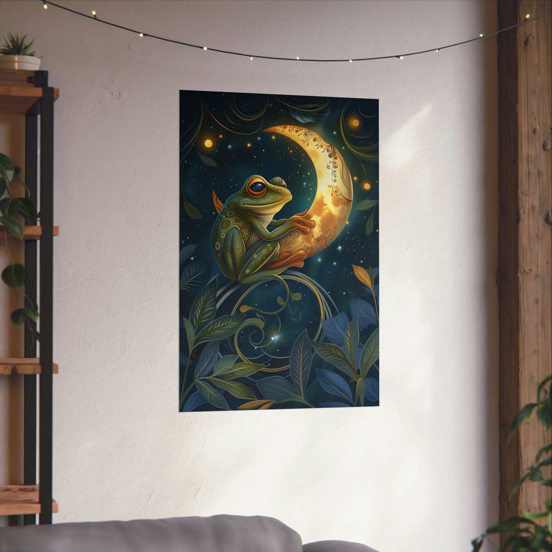 Cute Frog Poster, Nursery Wall Decor, Nursery Art, Frog Holding the ...