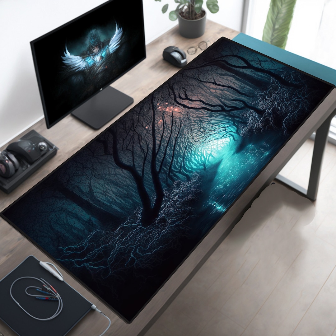 Gothic Forest Gaming Desk Mat Goth Mouse Pad Horror Mousepad Dark ...
