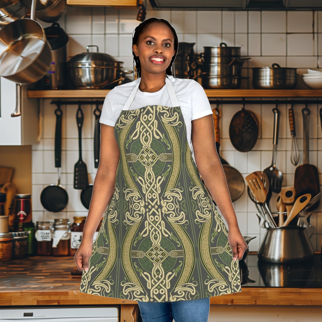 Irish Apron, Celtic Apron, All Over Print Kitchen Apron, AOP Irish ...