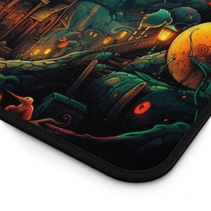 Macabre Scary Mansion Desk Mat, Edgar Allan Poe Inspired Desk Pad ...