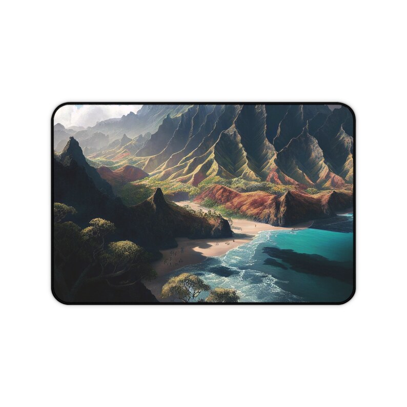 Hawaiian Beauty Desk Mat Cute Hawaii XL Mouse Pad Large Desk - Etsy