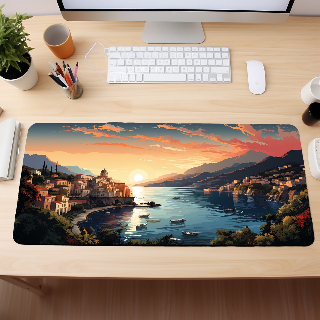 Amalfi Coast Desk Mat, Italy Mouse Pad, Amalfi Mousepad, Italian Desk ...