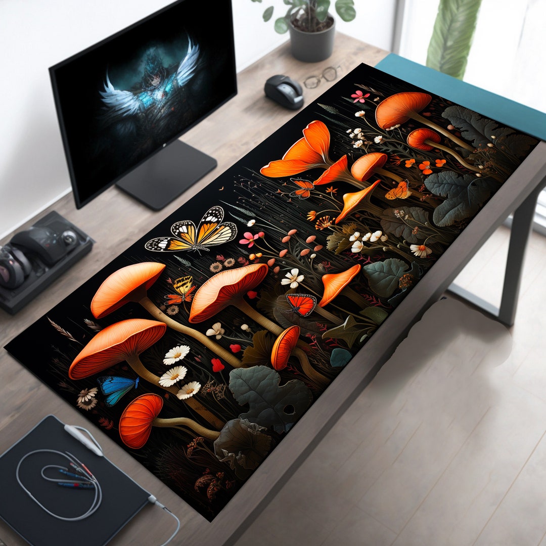 Dark Cottagecore Mushroom Mousepad Available in Multiple Sizes ...