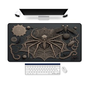 Goth Spider Desk Mat Goth Desk Pad Spooky Mousepad Scary Mouse Pad ...