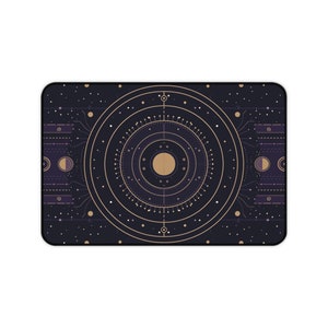 Abstract Celestial Purple Desk Mat, Gaming Accessory, Gaming Mouse Pad ...