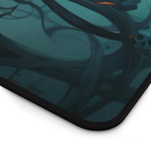 Aquatic Medusa Unique Mythological Desk Decor, Horror Desk Mat, Medusa ...