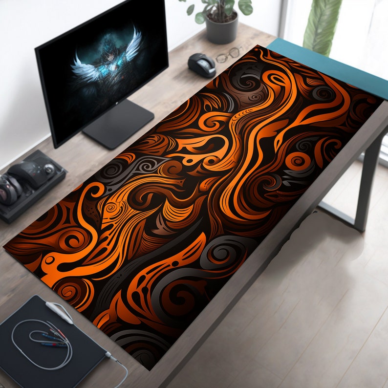 African Abstract Desk Decor, Tribal Desk Decor, Ethnic Office Gifts ...