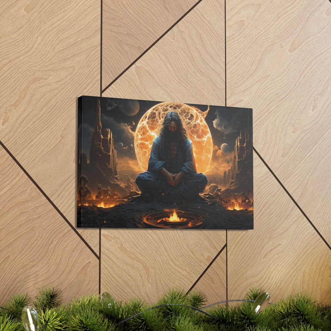 Meditating on the Apocalypse, Unique Wall Art, Dystopian Wall Decor ...