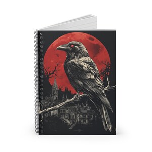 Dark Academia Mystic Gothic Crow Ruled Line Notebook Dark Academia ...