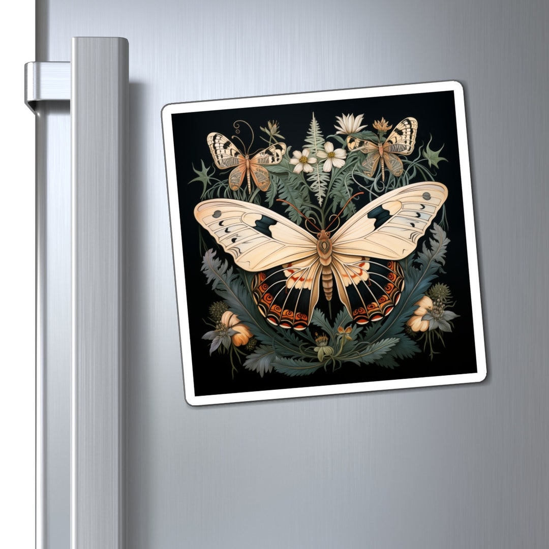 Cute Kitchen Magnet, Cottagecore Moth Refrigerator Magnet, Decorative ...
