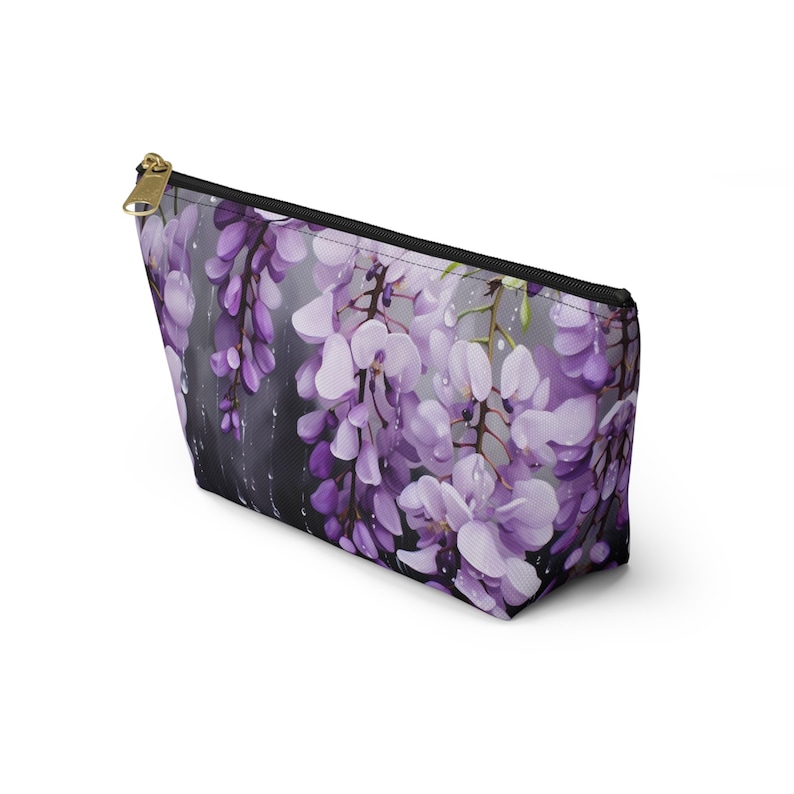 Night Rain Wisteria Cute Travel Makeup Bag, Cottagecore Cosmetic Bag ...
