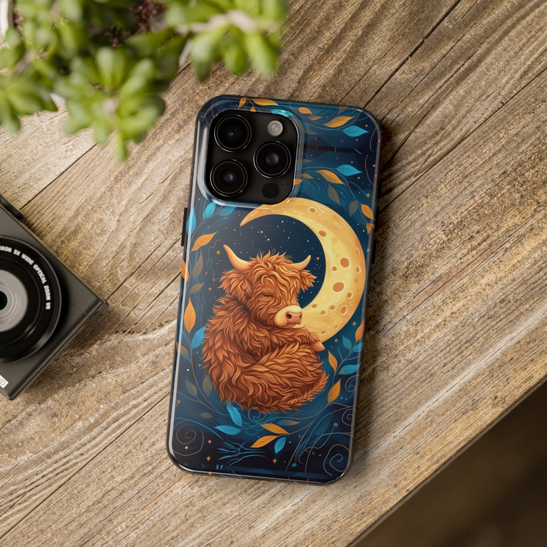 Cute Baby Highland Cow iPhone Case, Cow iPhone Cover, iPhone Protector ...