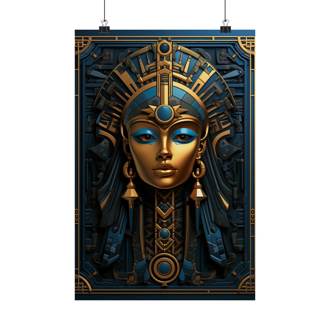 Fantasy Egyptian Queen Poster, Ancient Female Pharoah Wall Art, Egypt ...