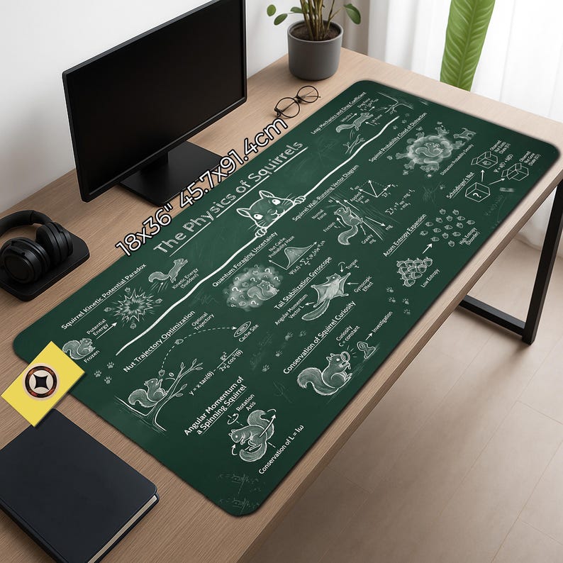 The Physics of Squirrels Desk Mat Mousepad XL - Science Teacher or ...