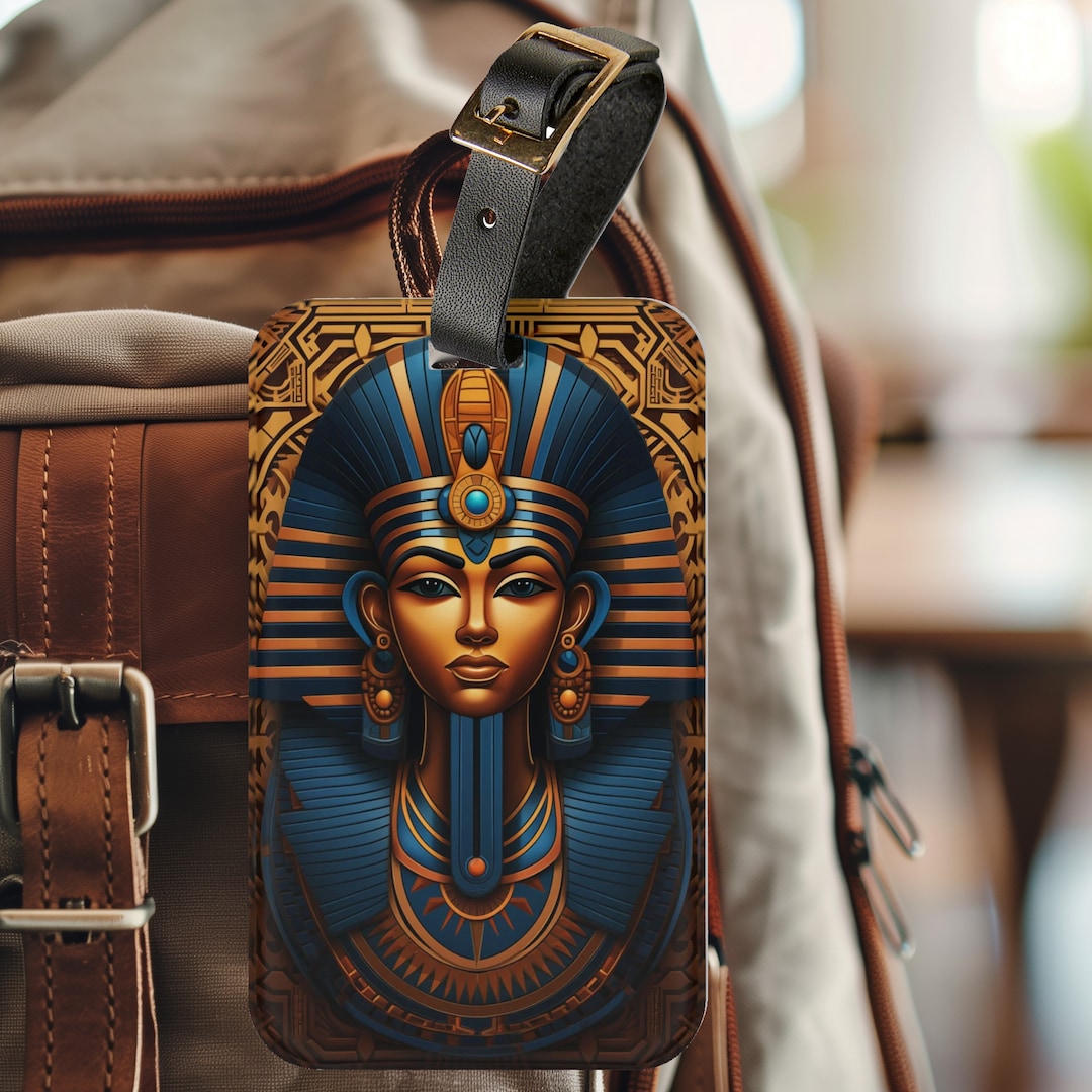 Ancient Egyptian Queen Pharoah Luggage Tag, Easy to Locate at Baggage ...